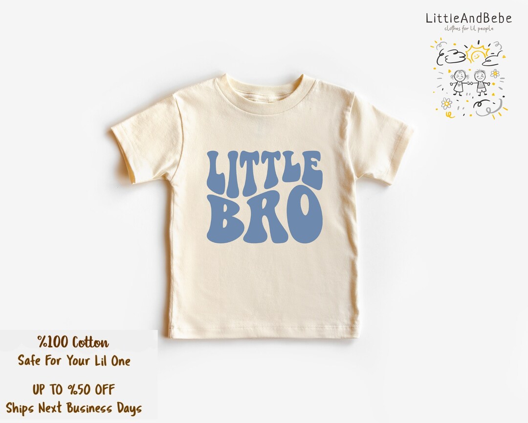 Little Brother Shirt, Little Bro T-shirt, Retro Neutral Boho Shirt for ...