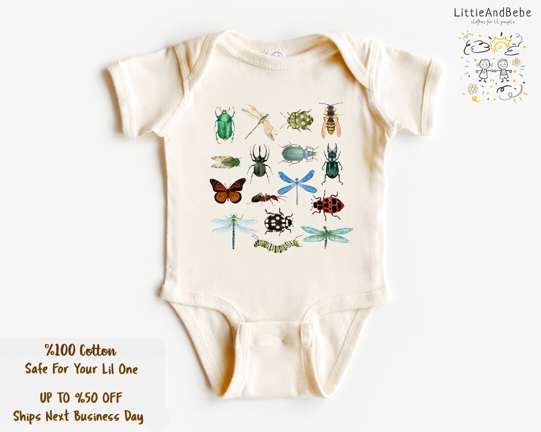 Retro Bugs Onesie, Cute Entomology Shirt for Toddlers, Future ...