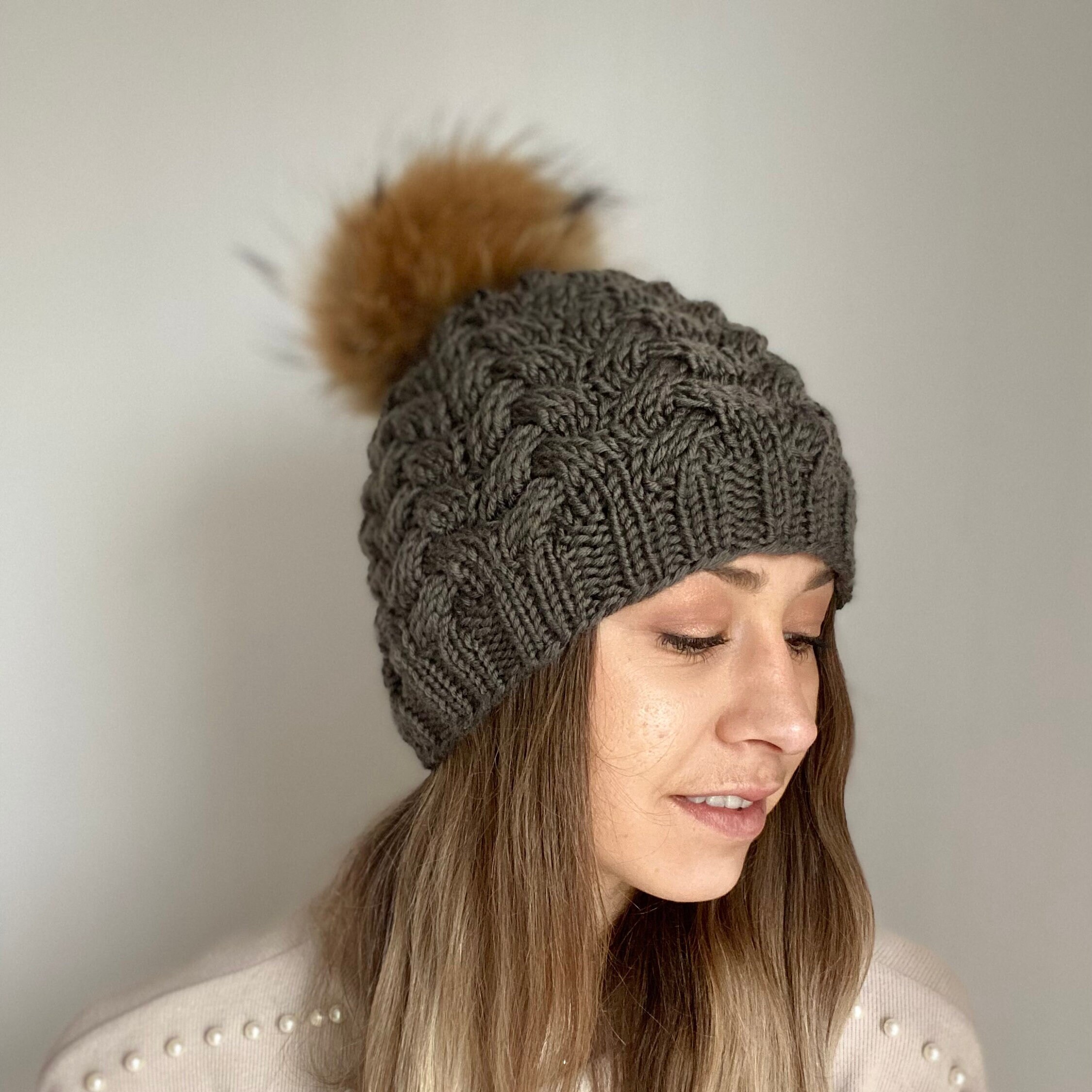 KNITTING PATTERN / Cable Hat Knitting Pattern / Beginner Knitting ...