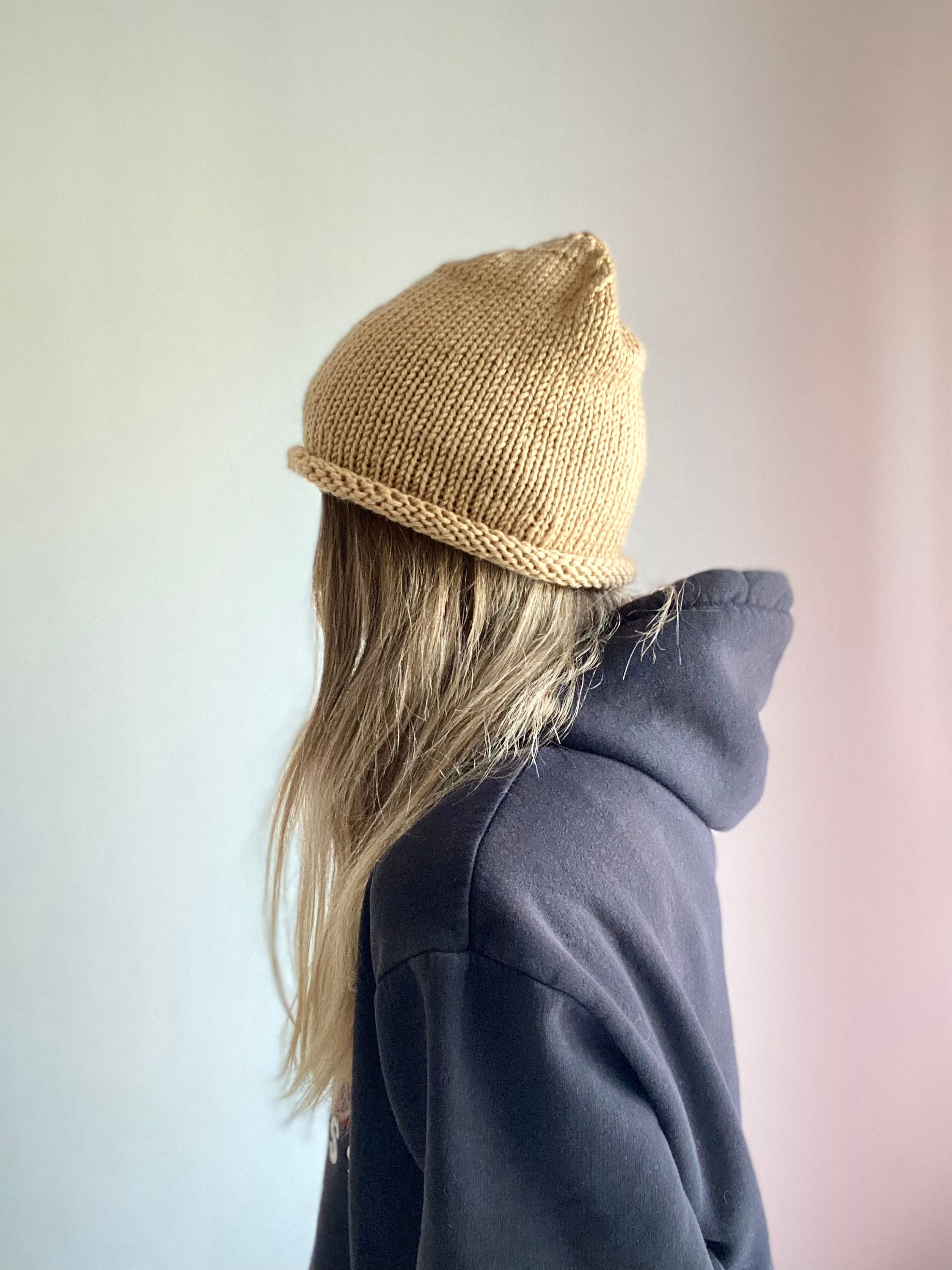 Easy Beginner Knitting Hat PDF Instant Download Pattern Adult Knit ...