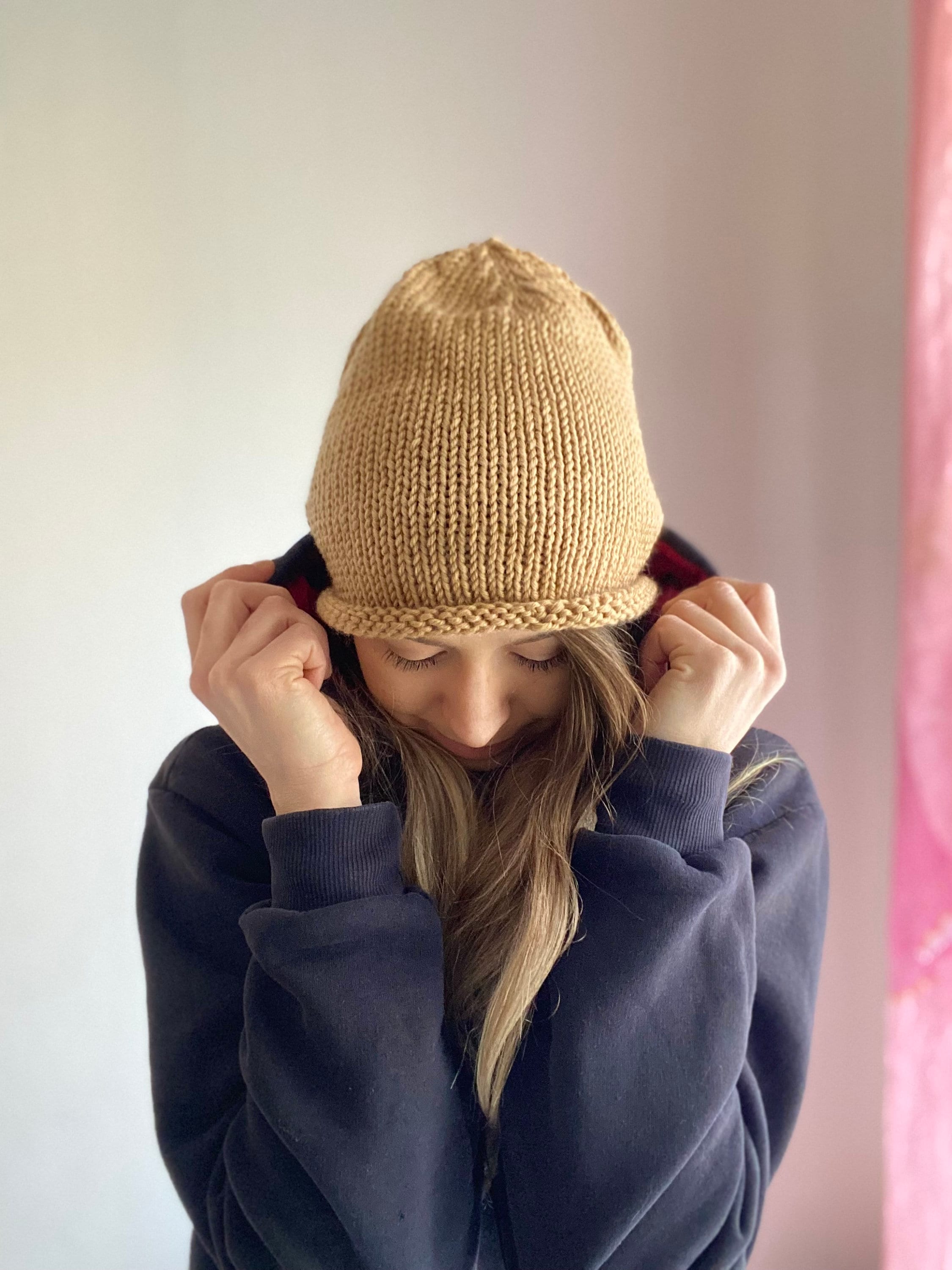 Easy Beginner Knitting Hat PDF Instant Download Pattern Adult Knit ...