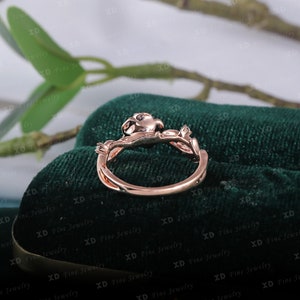 Rose Flower 5mm Ruby Engagement Ring,14k 18k Rose Gold Red Gemstone ...