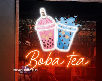 Boba Tea Neon Sign Bubble Tea Neon Lights Milk Tea Led Sign but First ...