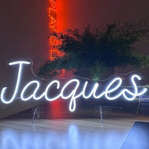 Personalized Neon Table Sign Custom Neon Name Sign Free Standing Name ...