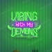 Vibing With My Demons Neon Sign Demons LED Lights Halloween Neon Sign ...