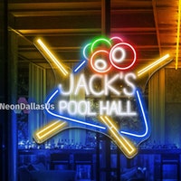 Rack Em up LED Neon Sign | Pool Hall Room Wall Decor | Man Cave Wall ...