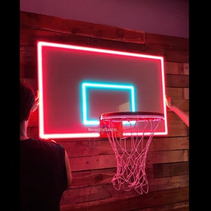 Basketball Hoop Neon Sign Basketball Light up Sign Basketball Hoop LED ...