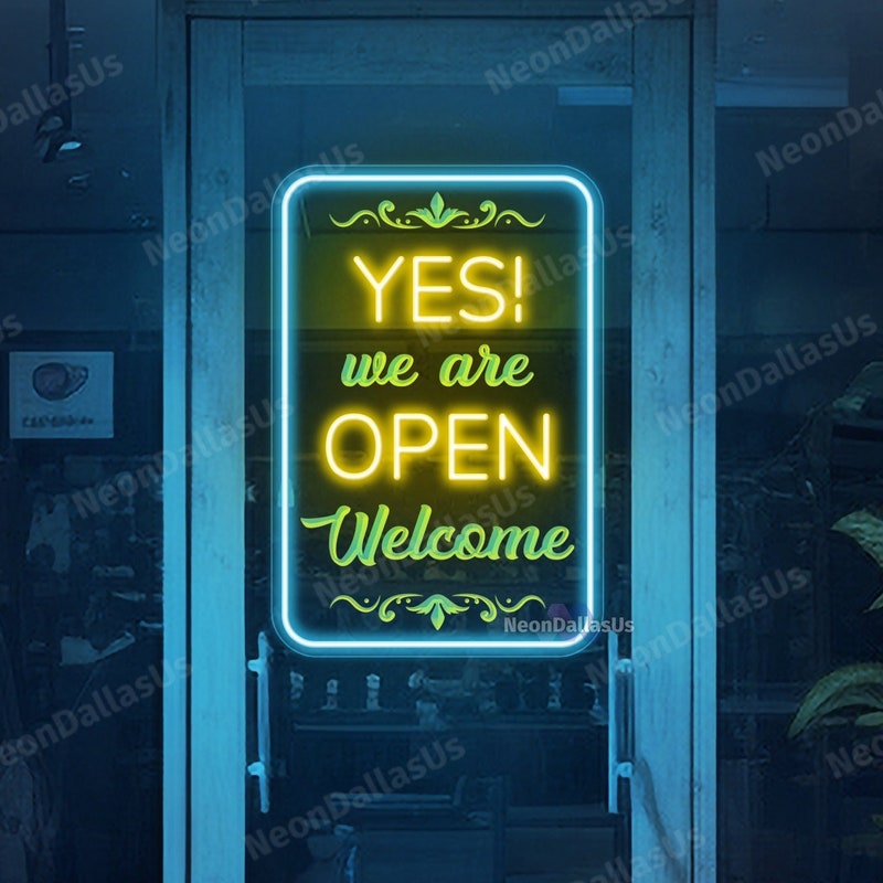 Yes We're Open Sign - Etsy