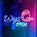 Wigs Open Neon Sign Wigs Open Neon Lights Wigs LED Sign Wigs Shop Sign ...