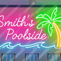 Custom Poolside Neon Sign: Personalized Pool Bar Decor - Etsy