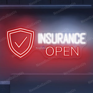 Insurance Open Sign Insurance Sign Insurance Services Shop Decors LED ...