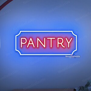 Pantry Neon Sign Pantry LED Lights Pantry Sign Pantry Door Wall Art ...