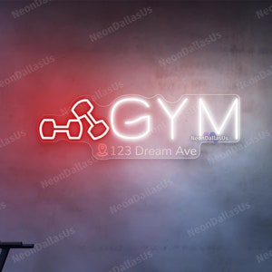 Gym Sign Gym Neon Sign Custom LED Gym Sign Personalized Gym Sign Home ...