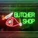 Butcher Neon Sign Butcher Shop Sign Butcher Shop LED Lights Decors Meat ...