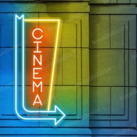 Cinema Direction Arrow Right Neon Sign, Cinema Arrow Led Sign, Arrow ...