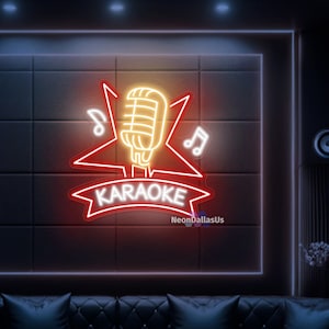 Karaoke Neon Sign Karaoke Bar Led Lights Podcast Neon Sign Karaoke ...