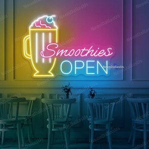 Smoothies Open Neon Sign Smoothies Open LED Light Smoothies Light ...
