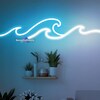 Wave Neon Sign LED Neon Sign Wave Wall Decor Beach House Wall Sign Sea ...