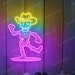 Skull Neon Sign Cowboy Skeleton Sign Funny Western Decor for Halloween ...