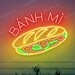 Vietnamese Bánh Mì Neon Sign Bread Banh Mi LED Light Asian Restaurant ...