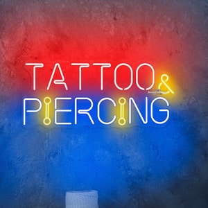 Tattoo Piercing Neon Sign Tattoo LED Light Piercing Neon Light Tattoo ...