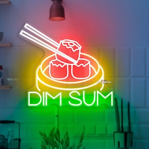 Dim Sum Neon Sign Dimsum Led Sign Dimsum Led Light Restaurant Neon Sign Dim Sum Decors Wall Art ...