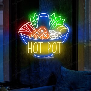 Hot Pot Neon Sign Hot Pot LED Light Hot Pot Restaurant Decors Hot Pot ...