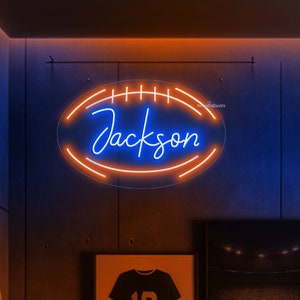 Football Neon Sign Football Neon Light Personalized Neon Sign Kid Sport ...