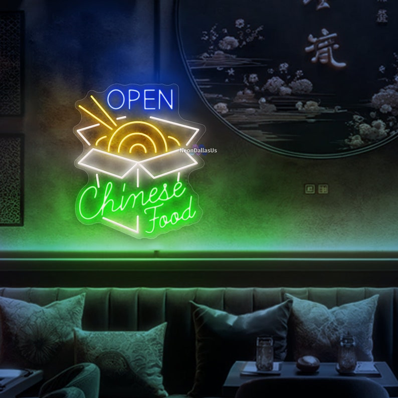 Chinese Food Neon Sign Chinese Food Open Neon Lights Chinese Restaurant ...