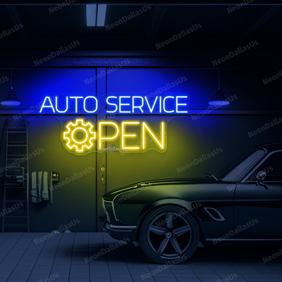 Auto Service Neon Sign Auto Service Open Sign Car Service Led Sign ...