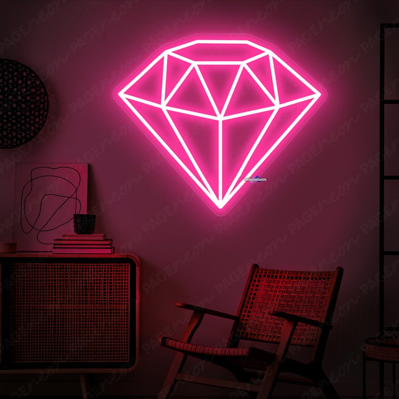 Diamond Neon Sign Diamond Led Sign Diamond for Room Decor - Etsy