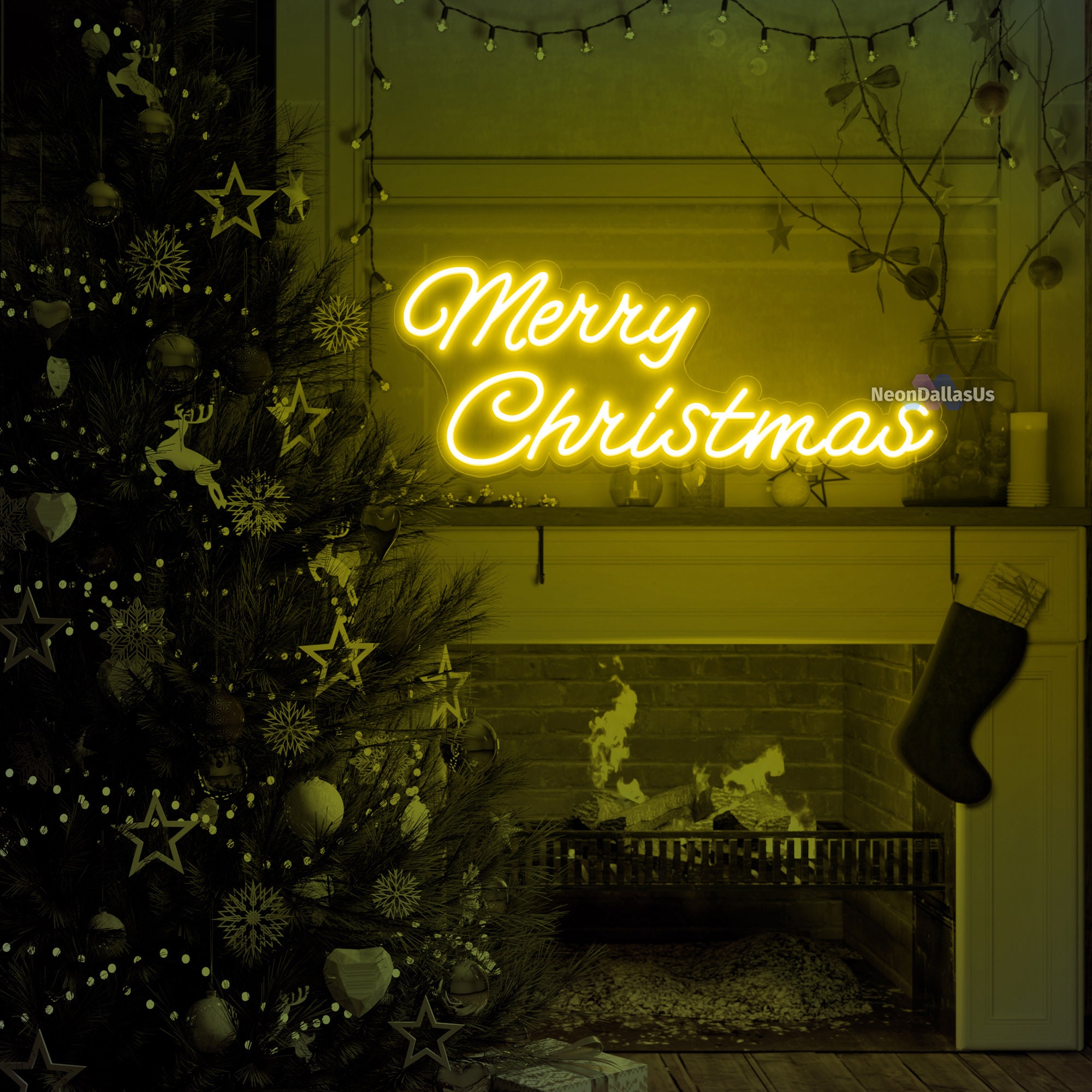 Merry Christmas Sign Merry Christmas Light up Merry Christmas Neon Sign ...