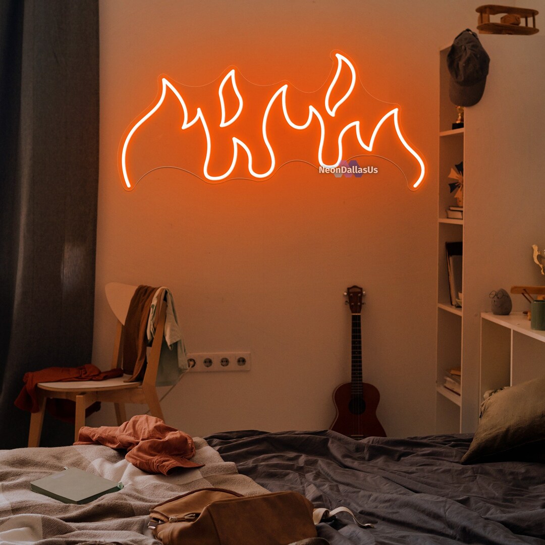 Fire Neon Light Sign for Wall Fire LED Light Custom Neon Sign Art ...