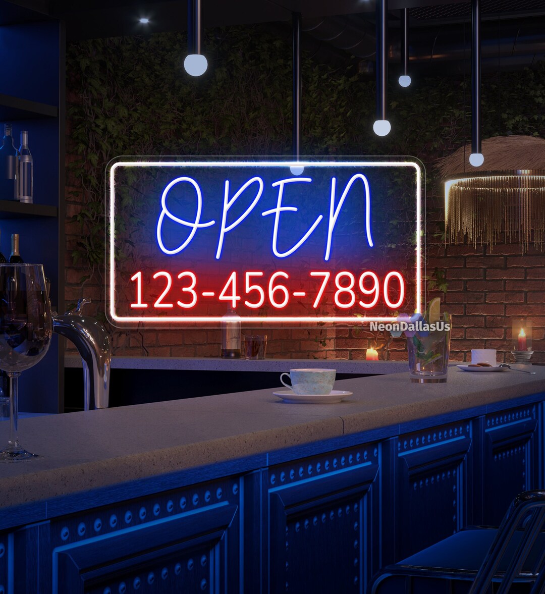 Open Neon Sign Custom Open Led Sign Open Sign for Business Led Open ...