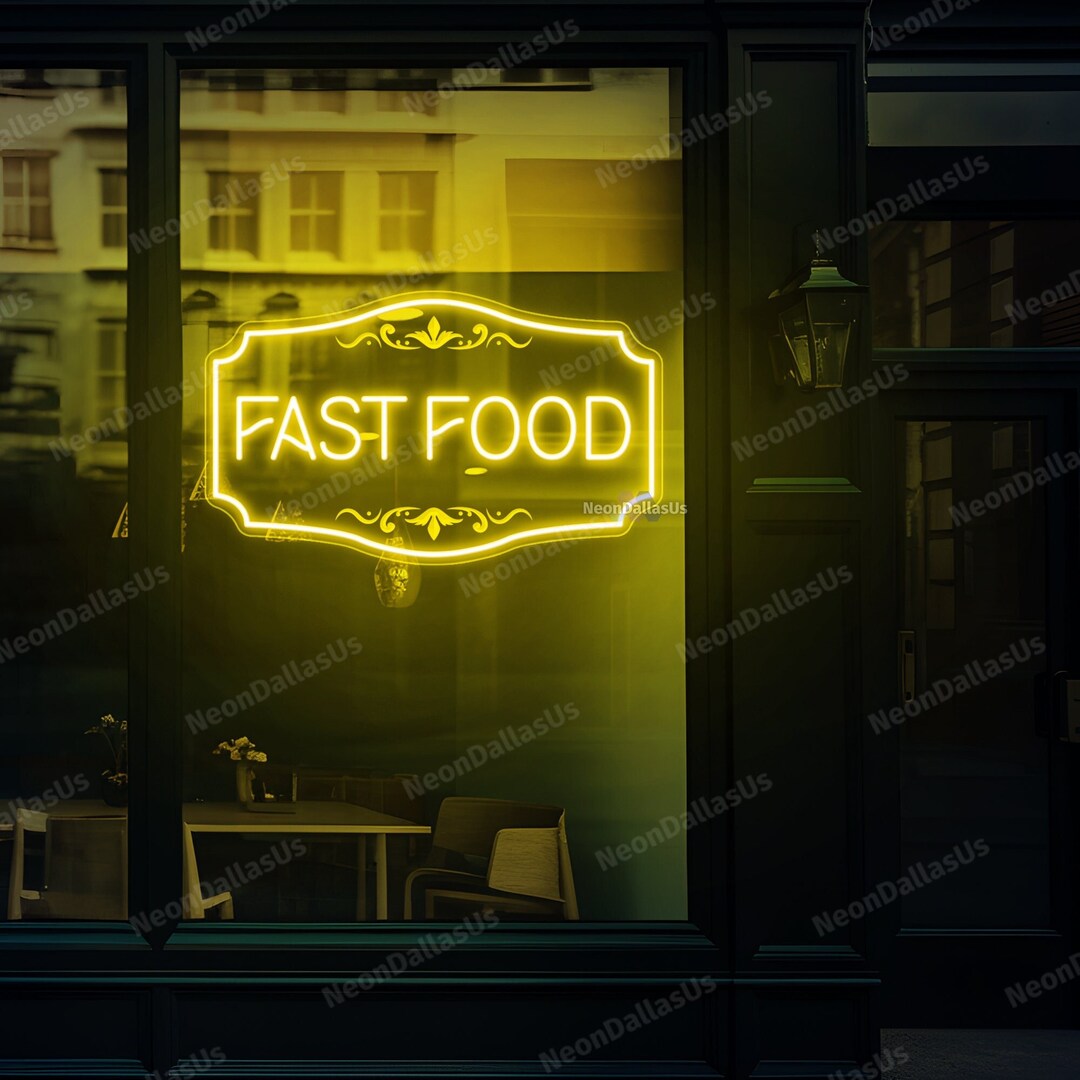 Fast Food Neon Sign Fast Food LED Light Fast Food Shop LED Neon Light ...