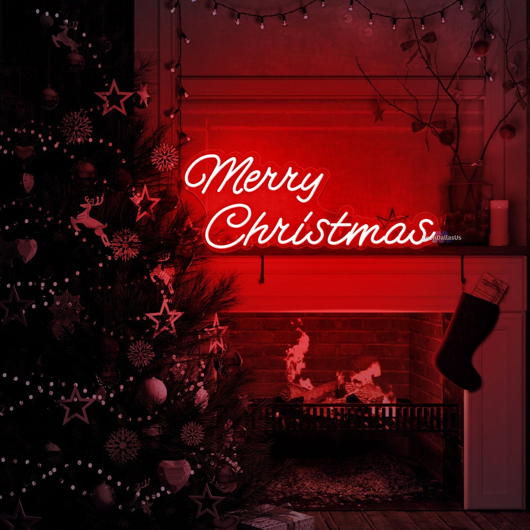 Merry Christmas Sign Merry Christmas Light up Merry Christmas Neon Sign ...