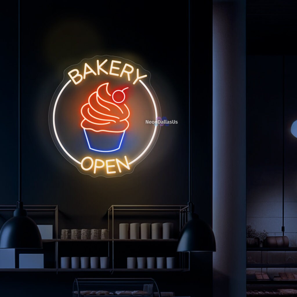Bakery Open Neon Sign Bakery Led Sign Custom Bakery Sign Personalized ...