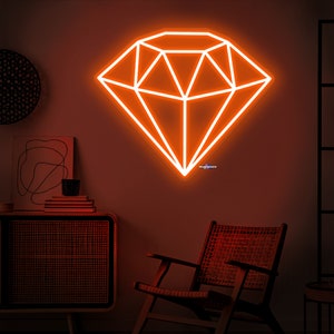 Diamond Neon Sign Diamond Led Sign Diamond for Room Decor Diamond Wall ...