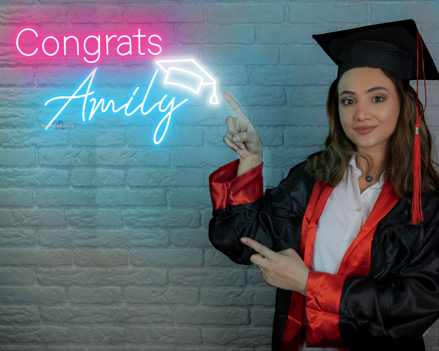 Congrats Grad Neon Sign Congrats Grad Sign Custom Neon - Etsy