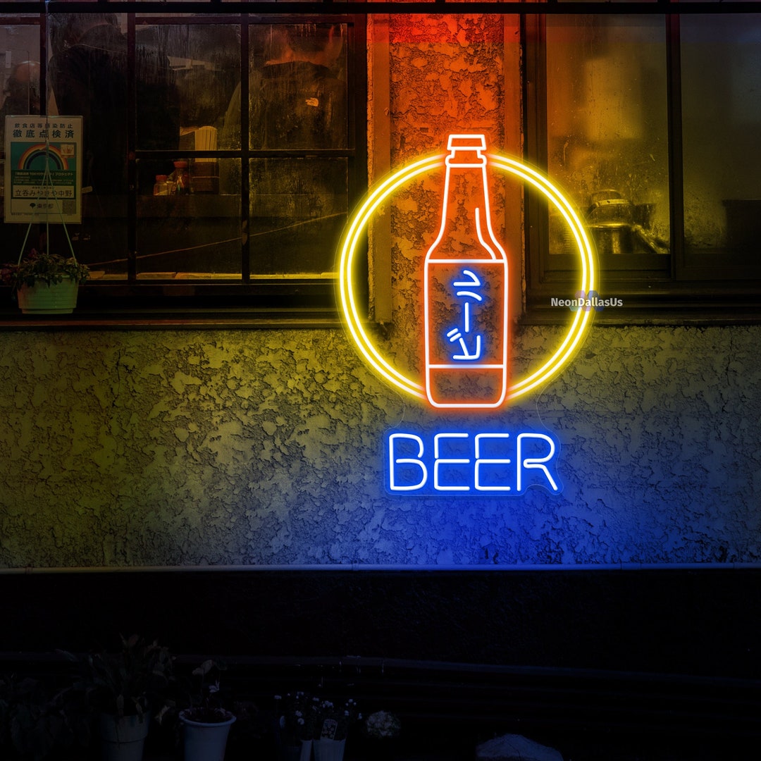 Beer Japanese Neon Sign Beer Led Light Beer Bar Neon Sign Japanese ...