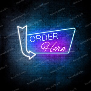 Order Here Neon Sign Order Here LED Neon Light Business Neon Sign ...