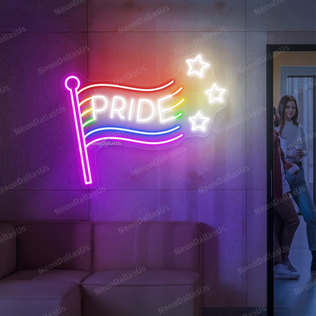 Pride Flag Neon Sign Pride Flag LGBT Led Sign Custom Neon Sign LGBT ...