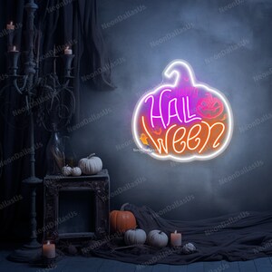 Halloween Decor Happy Halloween Sign Halloween LED Sign Custom ...