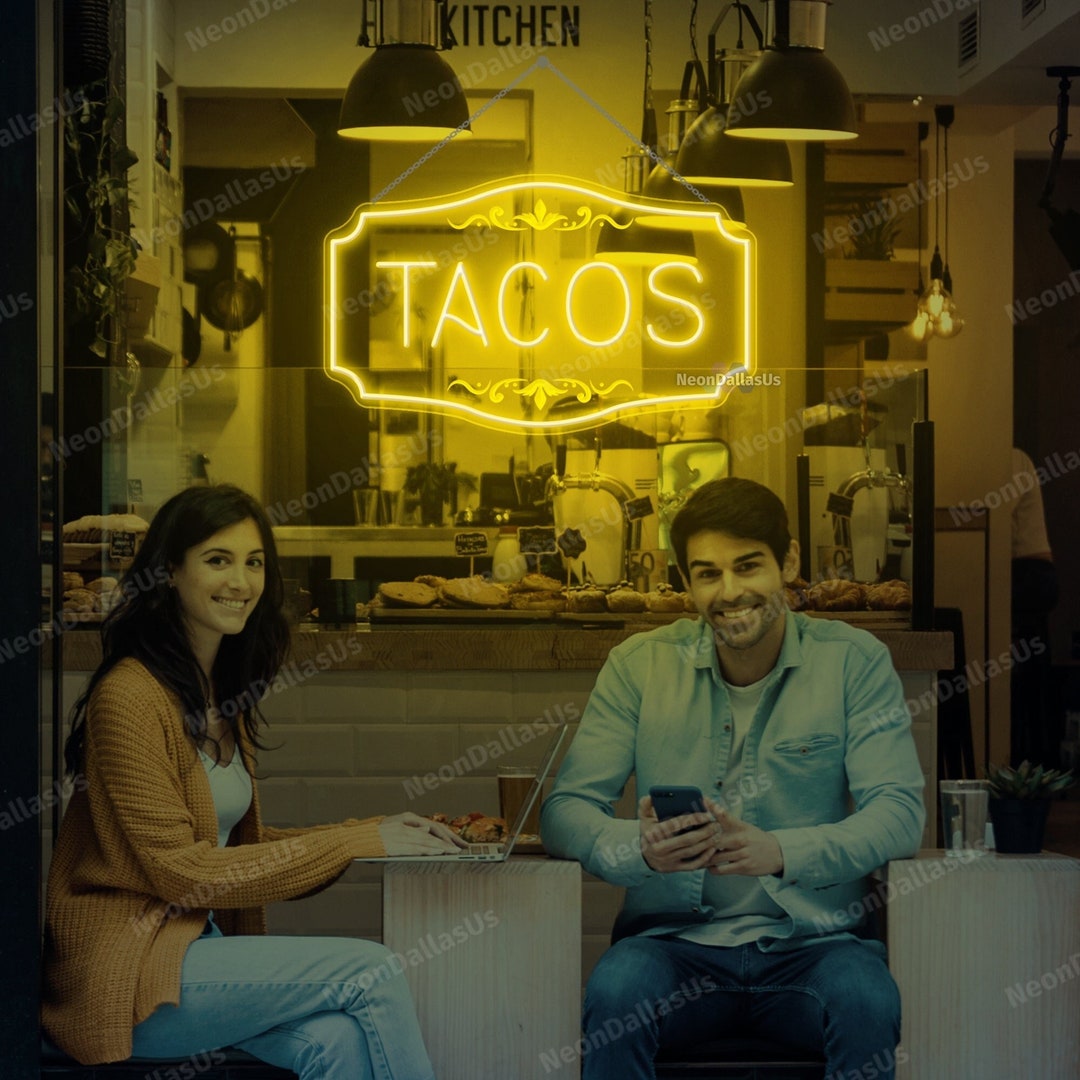 Tacos Neon Sign Tacos LED Neon Light Custom Tacos Restaurant Sign Tacos ...