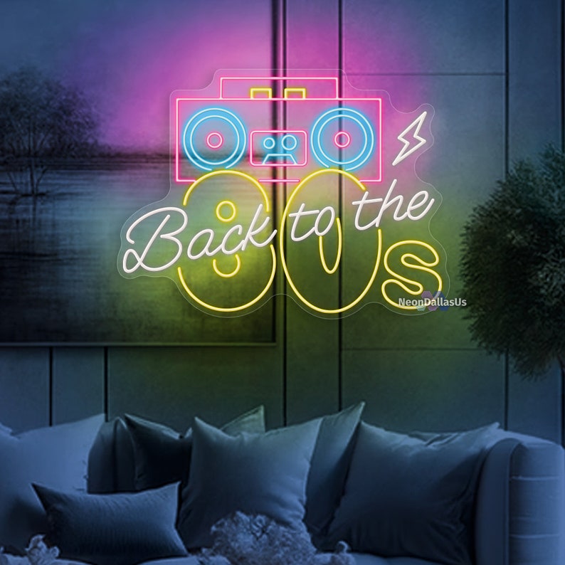 Back to the 80s Neon Sign Back to the 80s Led Light Retro Neon Sign ...