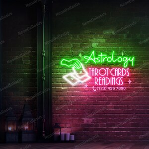 Astrology Tarot Cards Reading Neon Sign Custom Tarot LED Sign Fortune ...
