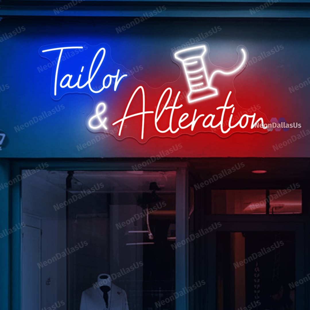 Tailor Alterations Neon Sign Tailor Alterations LED Light Tailor ...