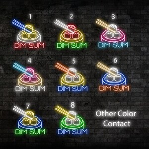 Dim Sum Neon Sign Dimsum Led Sign Dimsum Led Light Restaurant Neon Sign Dim Sum Decors Wall Art ...