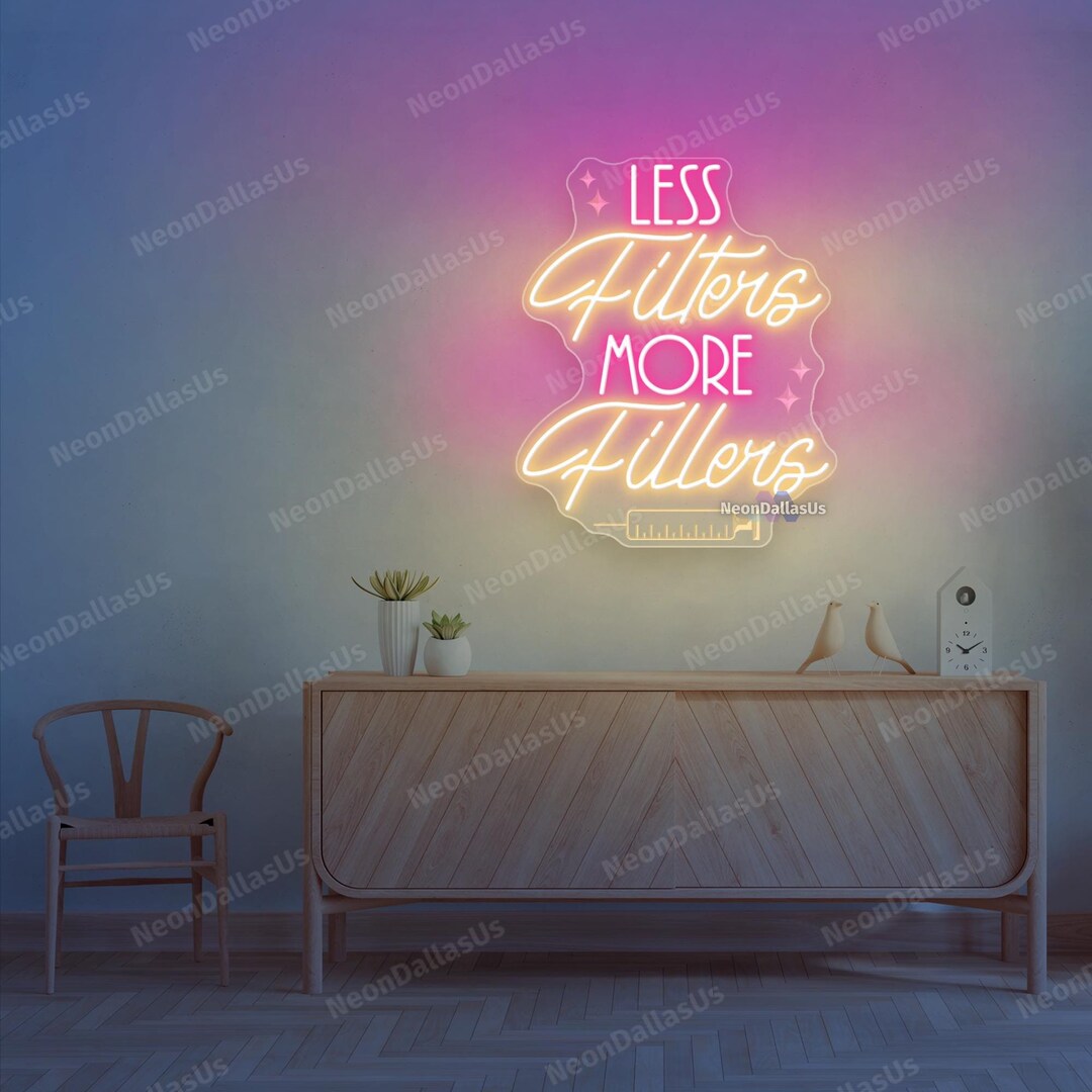 Less Filters More Filler Sign Med Spa Decor Botox Sign Beauty Salon ...