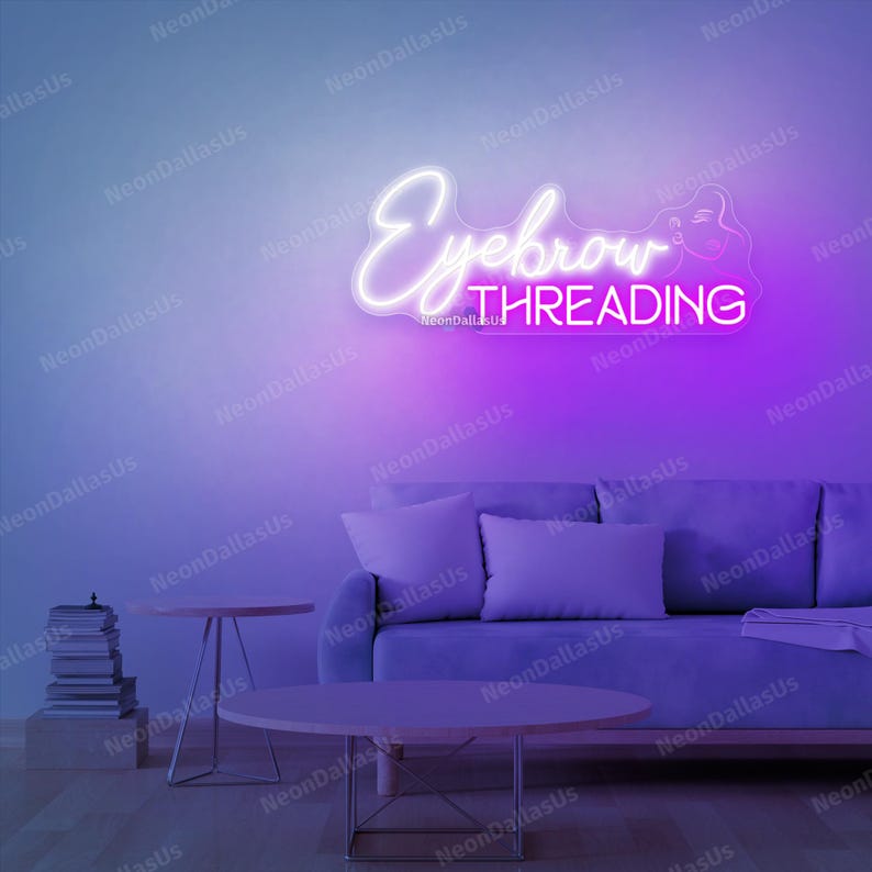 Eyebrow Threading Sign Spa Salon Sign Beauty Bar Sign Custom Business ...